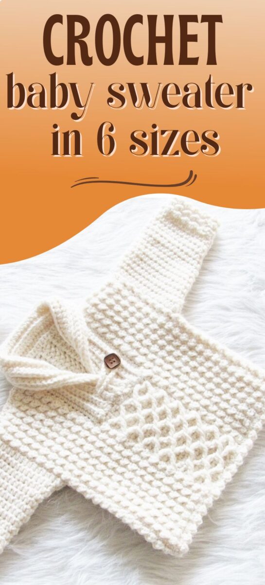Textured Crochet Baby Boy Sweater - Crochet Dreamz