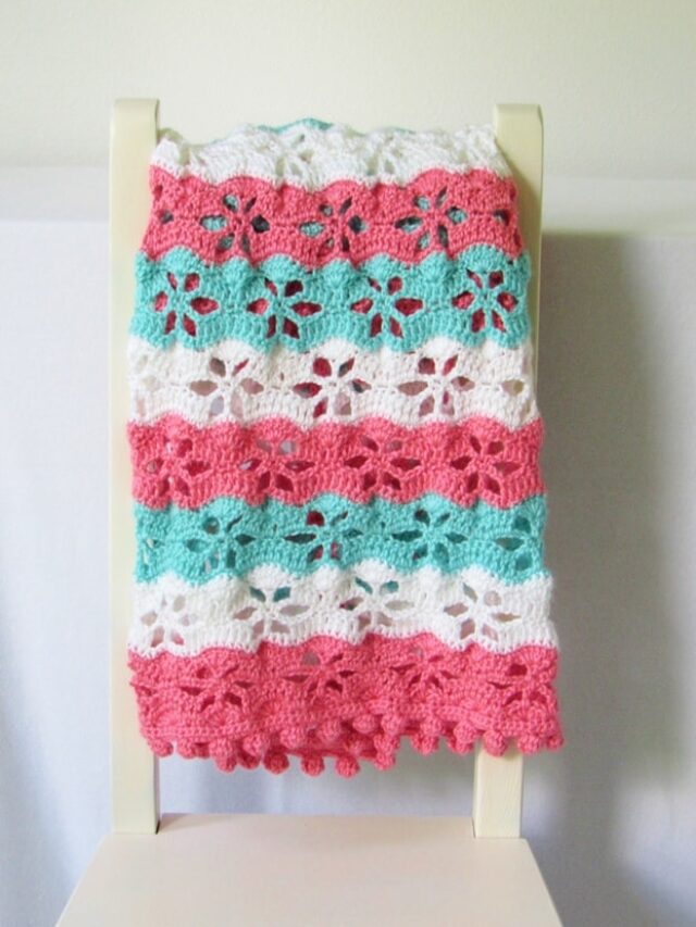 Floral Stitch Crochet Blanket Pattern - Crochet Dreamz