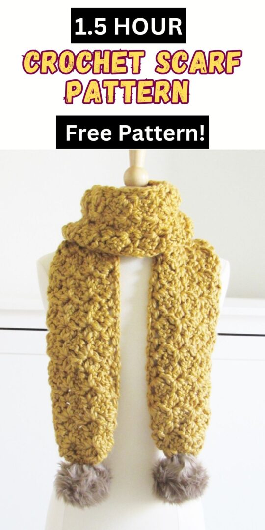 Crochet a Scarf in Under 1.5 Hours - Crochet Dreamz