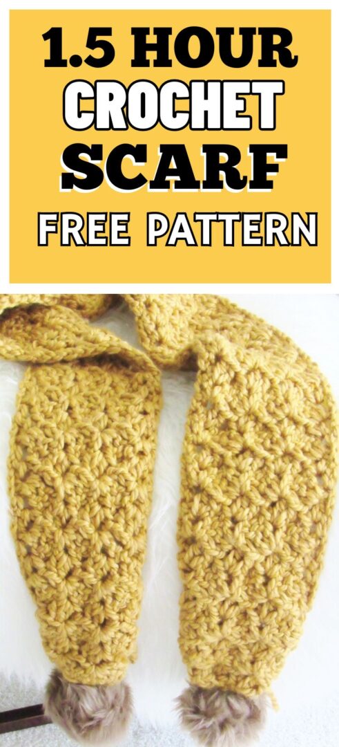 Crochet a Scarf in Under 1.5 Hours - Crochet Dreamz