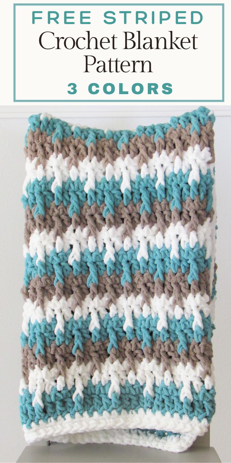 Striped Crochet Blanket in just 5 Hours - Crochet Dreamz