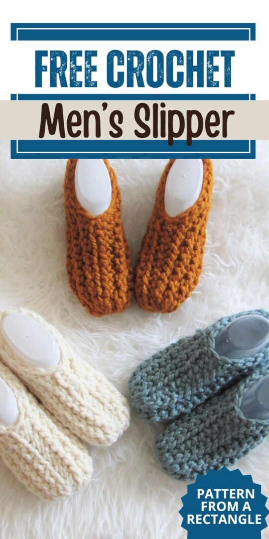 Crochet Men's Slippers Free Pattern, Everyday Slippers - Crochet Dreamz