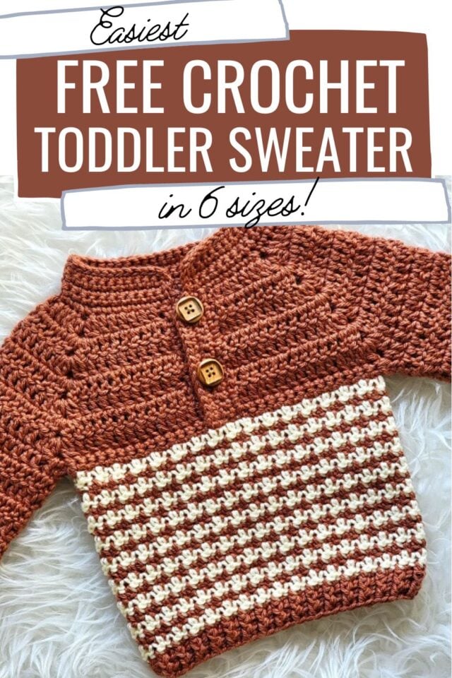 Free Crochet Toddler Sweater Pattern - Crochet Dreamz