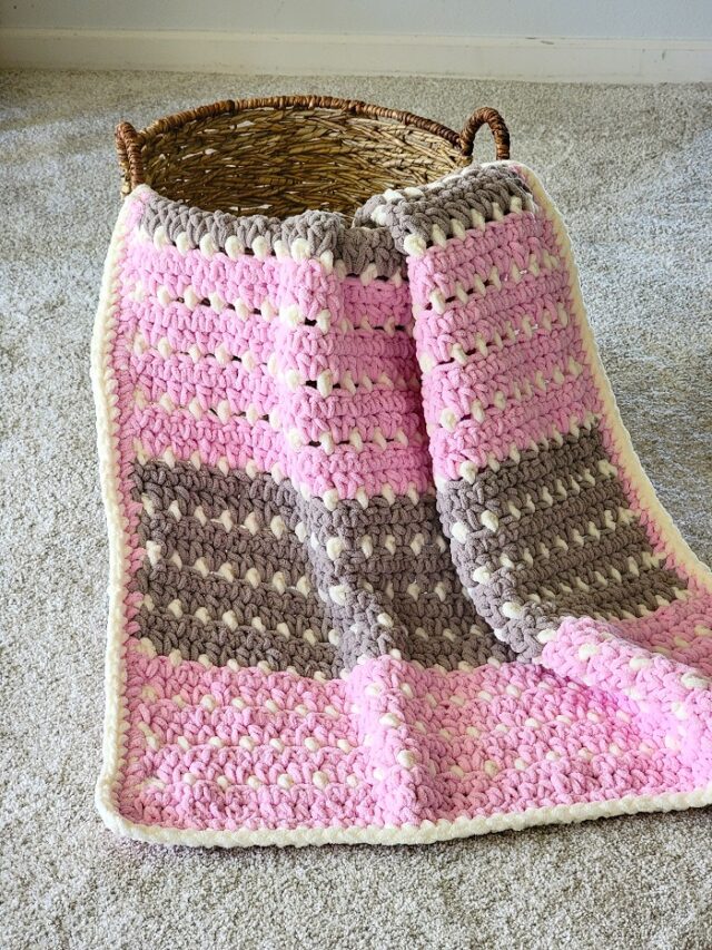 Chunky Baby Blanket Crochet Pattern - Crochet Dreamz
