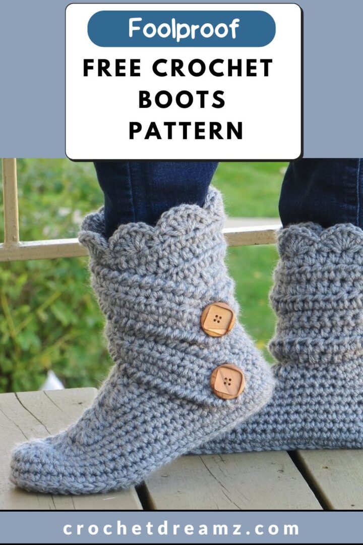 Crochet Slipper Boots Free Pattern - Crochet Dreamz