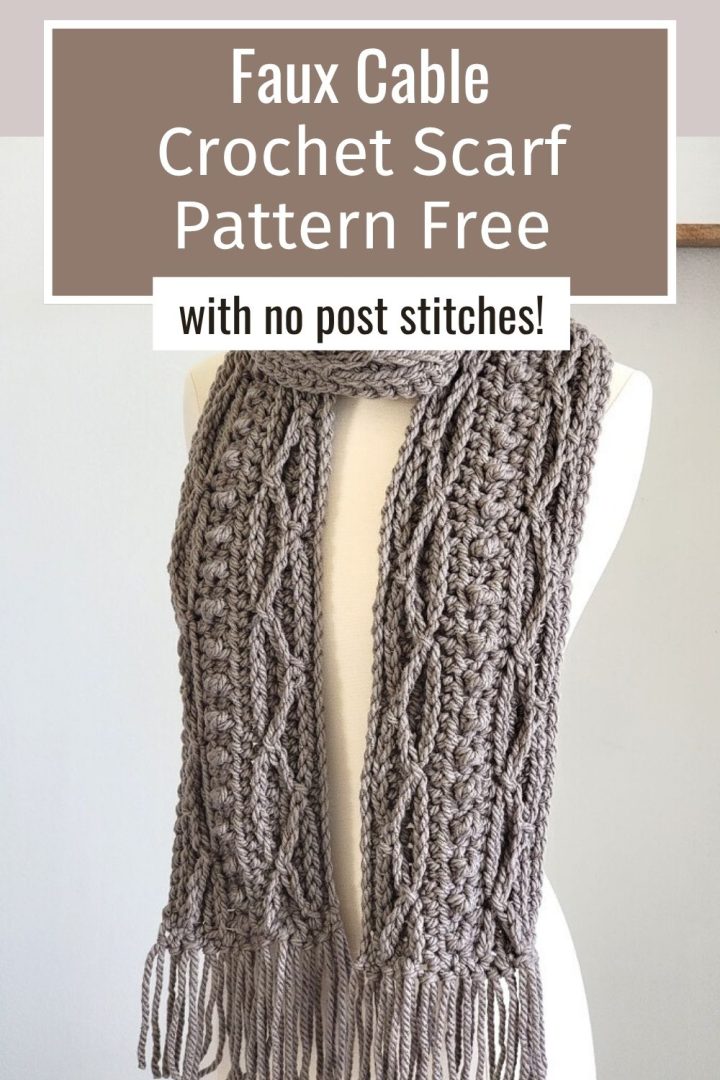 Easiest Crochet Cable Scarf Pattern - Crochet Dreamz