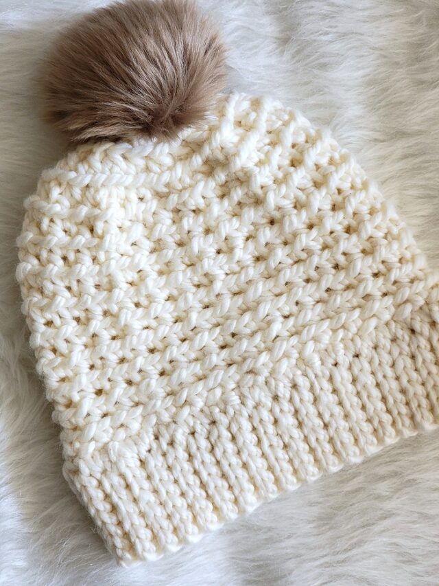 Knit Look Crochet Hat Pattern Free, Heartwood Beanie - Crochet Dreamz