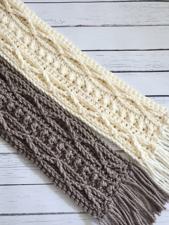 Easiest Crochet Cable Scarf Pattern - Crochet Dreamz