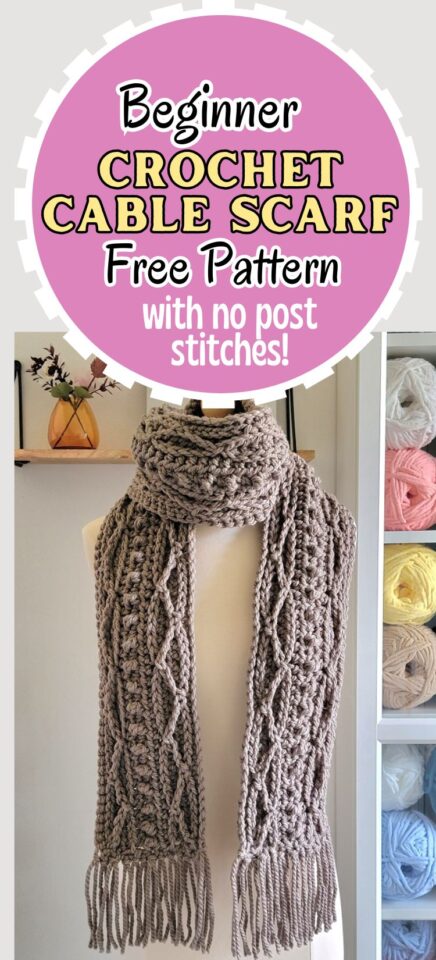 Easiest Crochet Cable Scarf Pattern - Crochet Dreamz