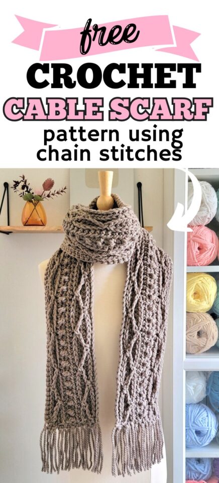 Easiest Crochet Cable Scarf Pattern - Crochet Dreamz