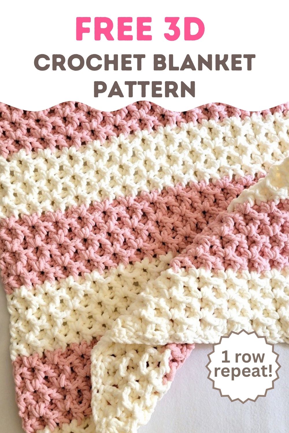 3D Crochet Blanket Pattern (FREE) - Crochet Dreamz