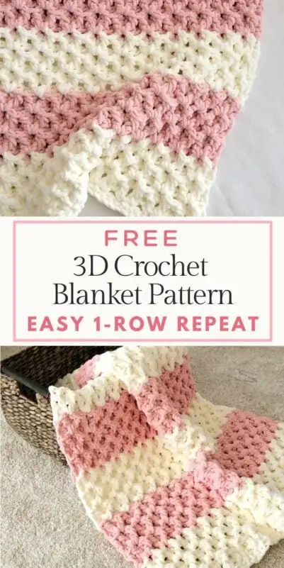 3D Crochet Blanket Pattern (FREE) - Crochet Dreamz