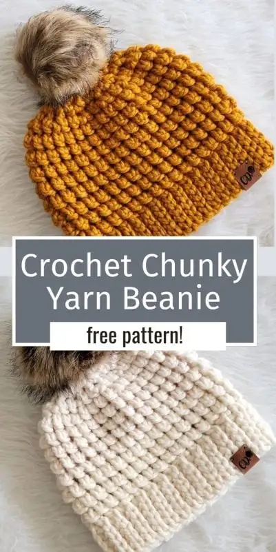Bulky Yarn Crochet Hat Free Pattern - Crochet Dreamz
