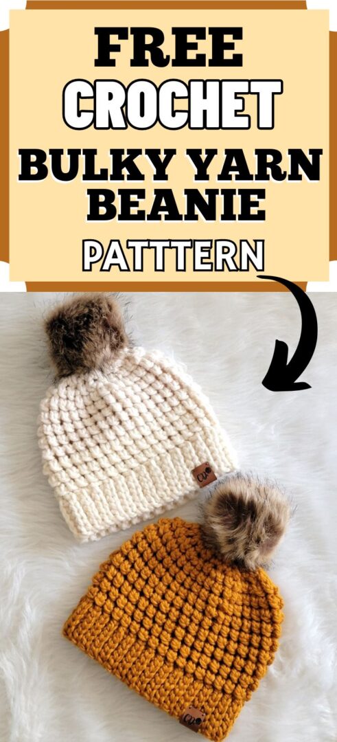 Bulky Yarn Crochet Hat Free Pattern - Crochet Dreamz