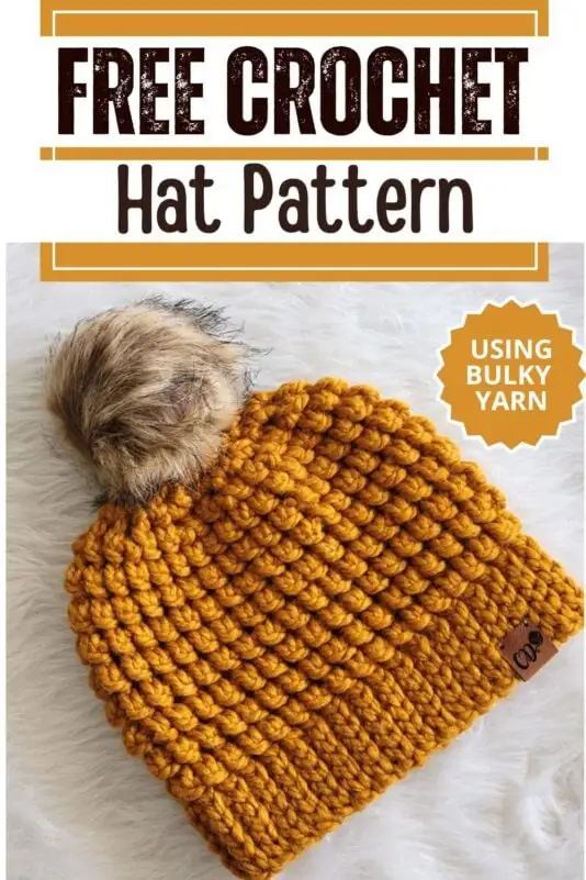 Bulky Yarn Crochet Hat Free Pattern - Crochet Dreamz