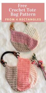 Easy Crochet Bag form 4 Rectangles, Spring Fling Bag - Crochet Dreamz