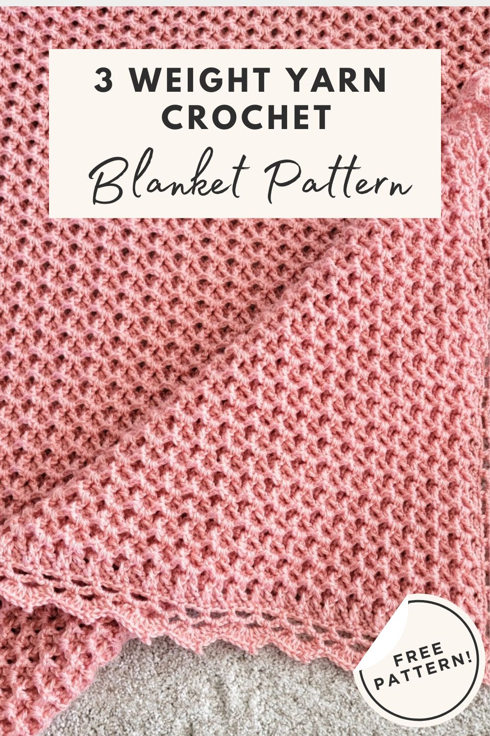 Crochet Blanket with 3 Weight Yarn, Vintage Vibes Blanket - Crochet Dreamz