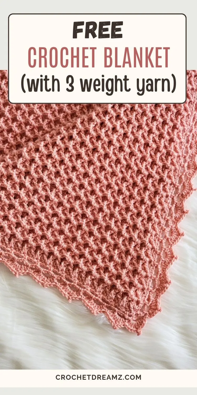 Crochet Blanket with 3 Weight Yarn, Vintage Vibes Blanket - Crochet Dreamz