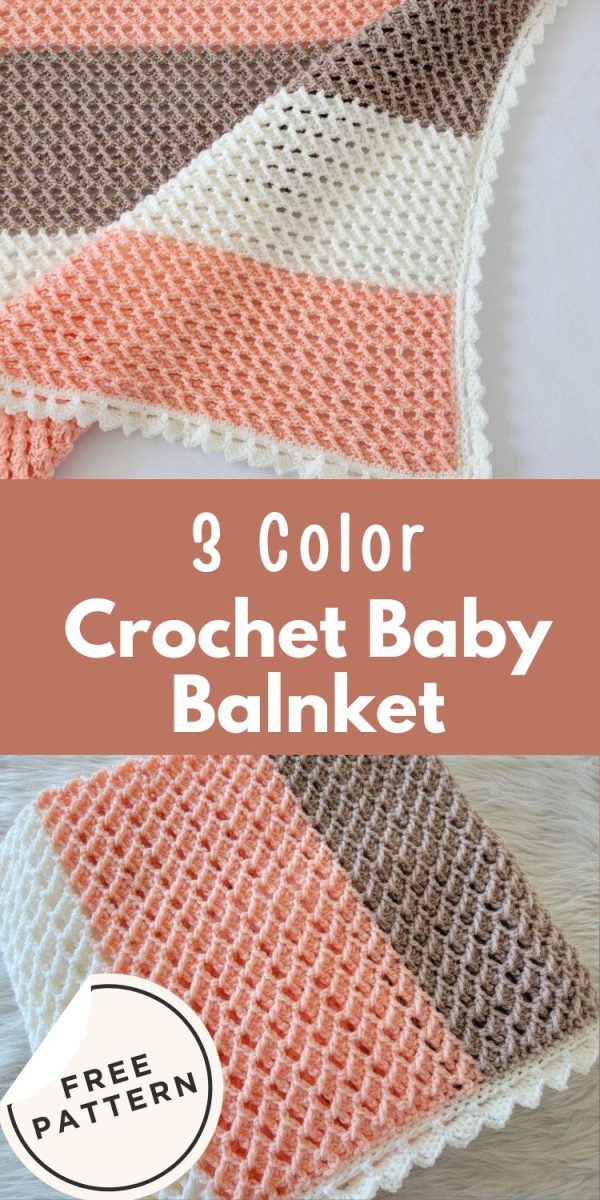 Crochet 3 Color Blanket Afghan Pattern, Cuddle Clouds Blanket - Crochet ...