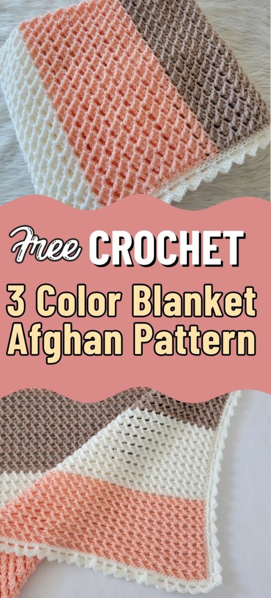 Crochet 3 Color Blanket Afghan Pattern, Cuddle Clouds Blanket - Crochet ...