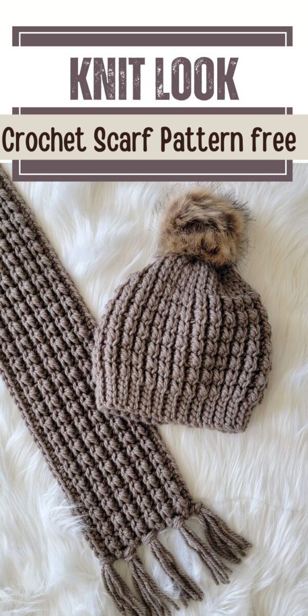 Knit Look Crochet Scarf, The Not Knit Scarf - Crochet Dreamz