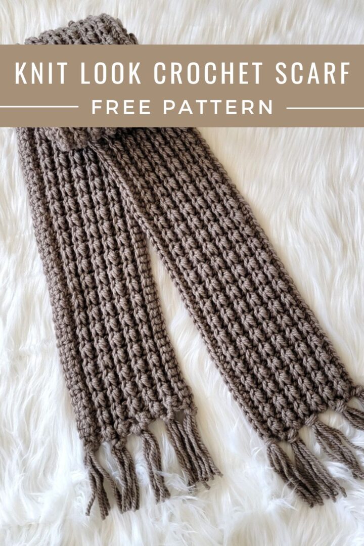 Knit Look Crochet Scarf, The Not Knit Scarf - Crochet Dreamz