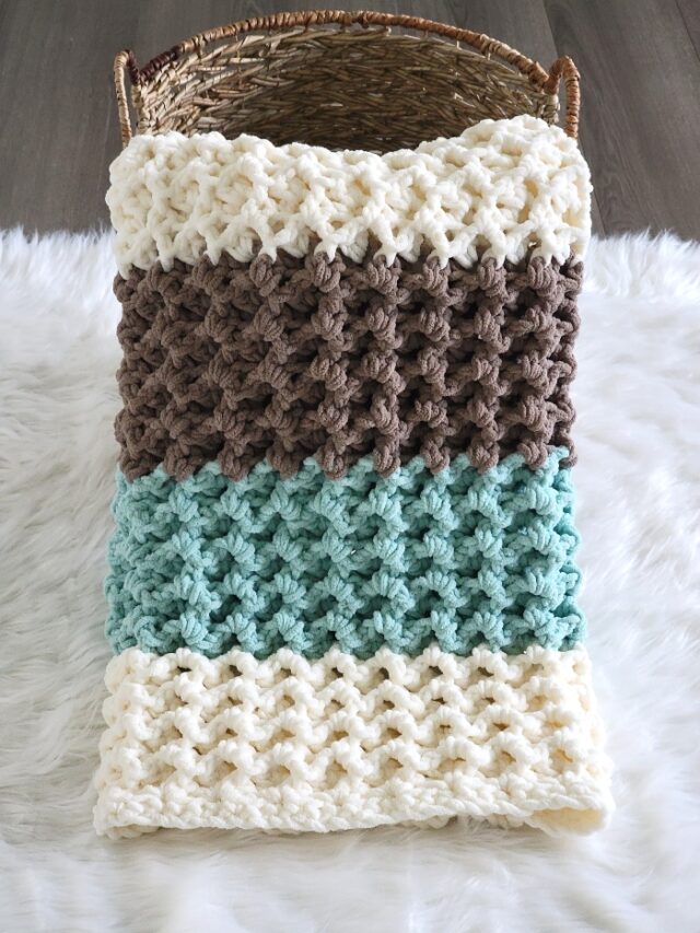 One Row Repeat Crochet Blanket - Crochet Dreamz